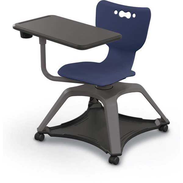 MooreCo Hierarchy Enroll Tablet Arm Desk Chair with Cup Holder and Hard ...
