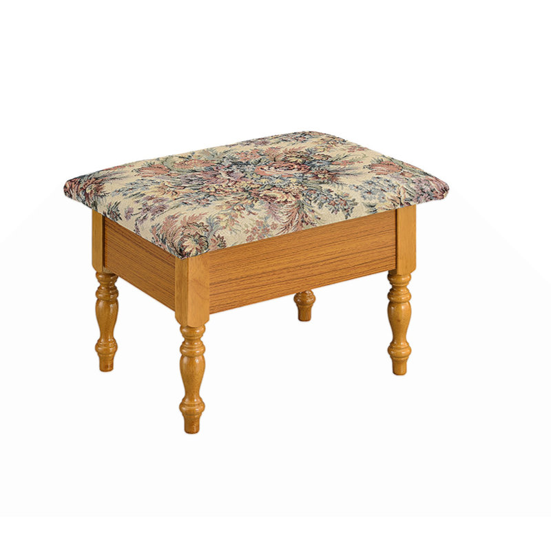 Charlton Home® 10" Tall Wooden Foot Stool With Storage | Wayfair