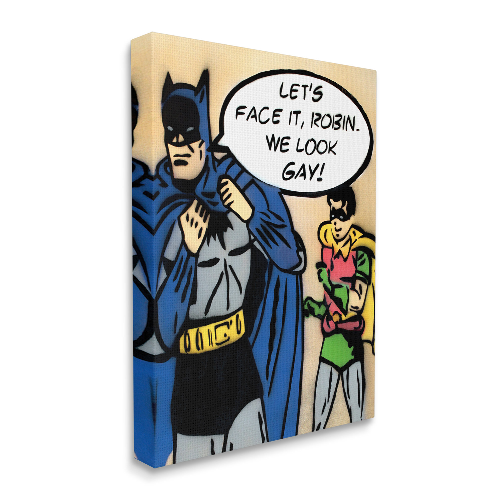 Stupell Industries Let's Face It Robin Funny Comic Canvas Wall Art By ...