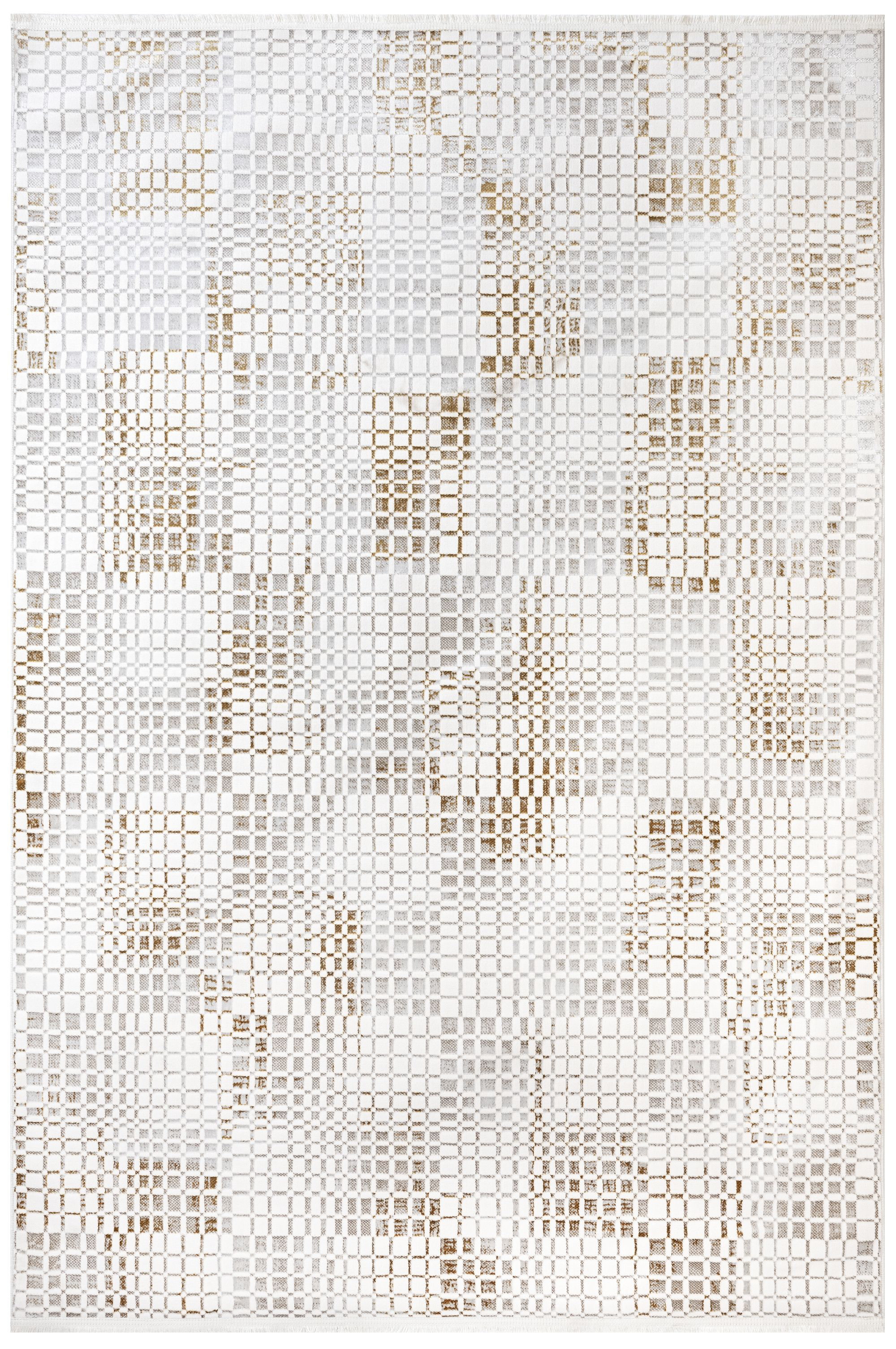 Lofy Berk Gold Geometric Cotton Machine Made Area Rug Gold | Wayfair