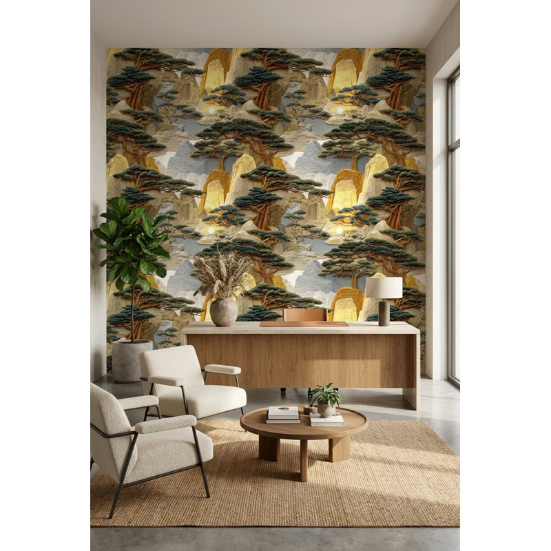 Lark Manor™ Landscape Wallpaper Traditional Serene Mural | Wayfair