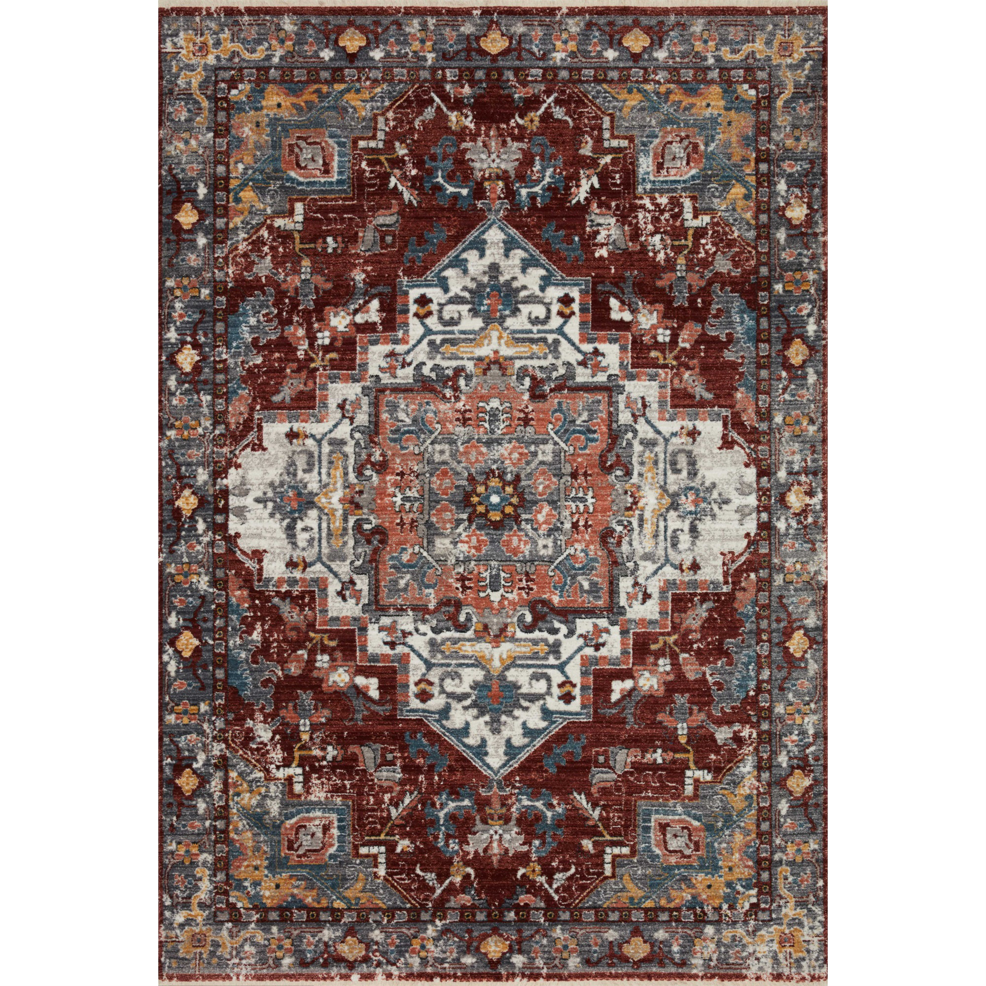 World Menagerie Leonara Power Loom Red Rug | Wayfair