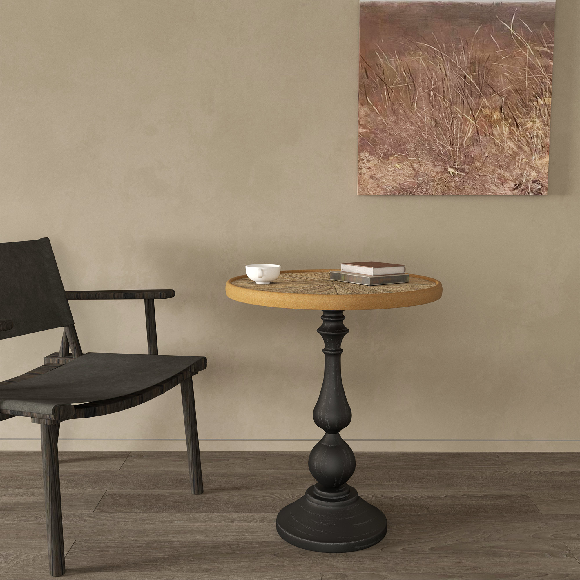 Charlton Home® Wooden End Tables Retro Side Table French Country Accent ...