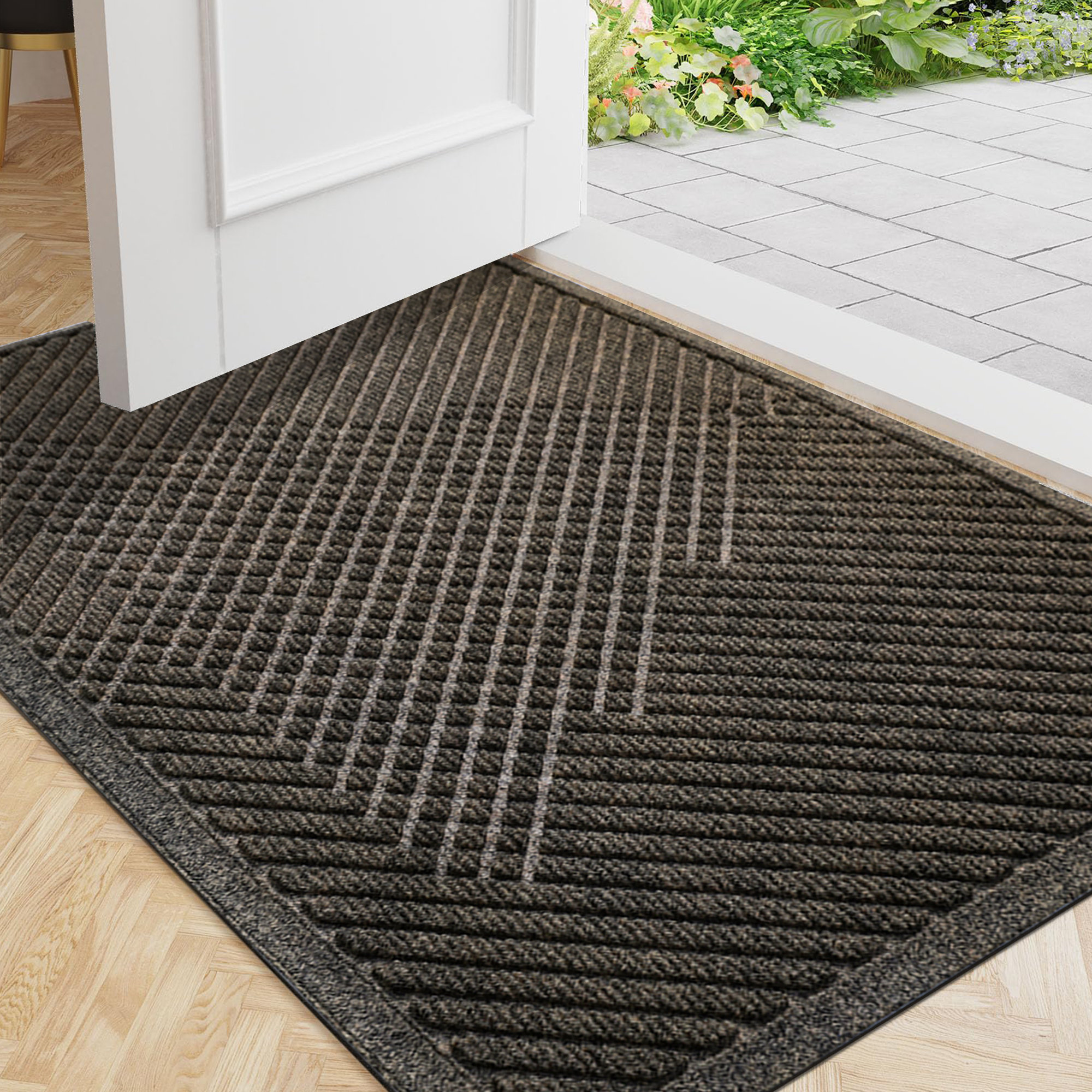 Ebern Designs Entrance Door Mat Outdoor Indoor, Non Slip Sturdy ...