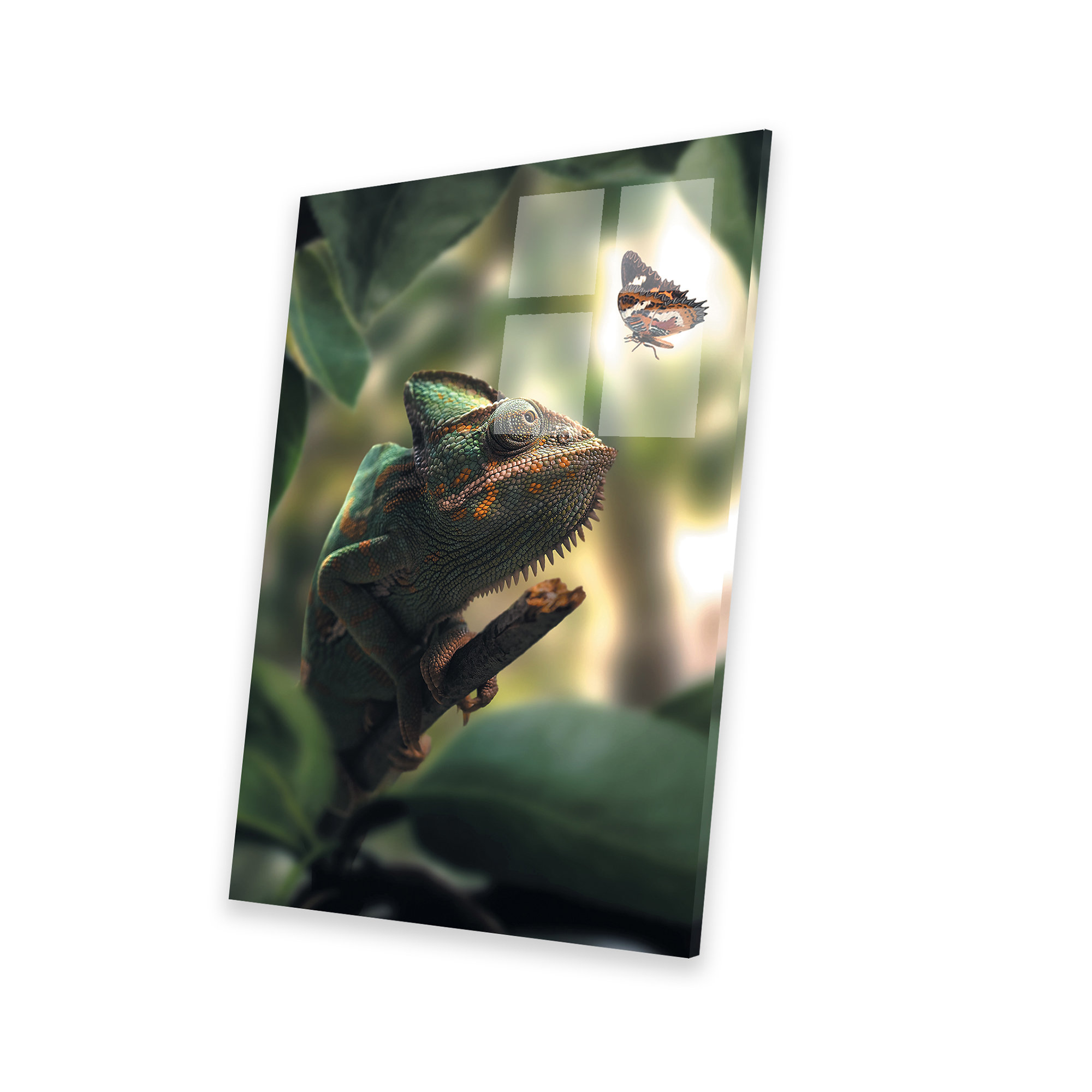 Gracie Oaks Chameleon Butterfly by Zenja Gammer | Wayfair