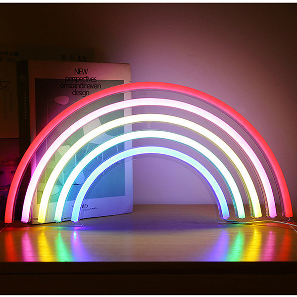 TRIXES Neon Rainbow LED Light Sign by TRIXES - 38cm USB Powered Night ...