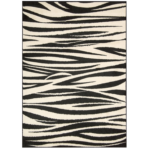 Bloomsbury Market Pimm White/Brown Area Rug & Reviews | Wayfair