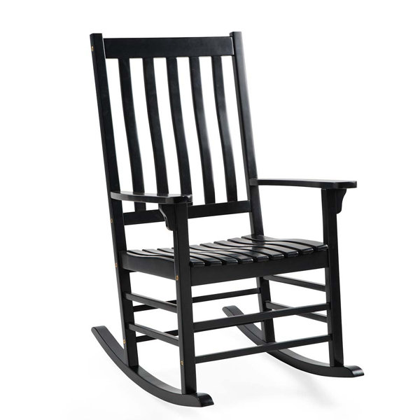 Plow & Hearth Indoor/Outdoor Slatted Wood Rocker & Reviews | Wayfair