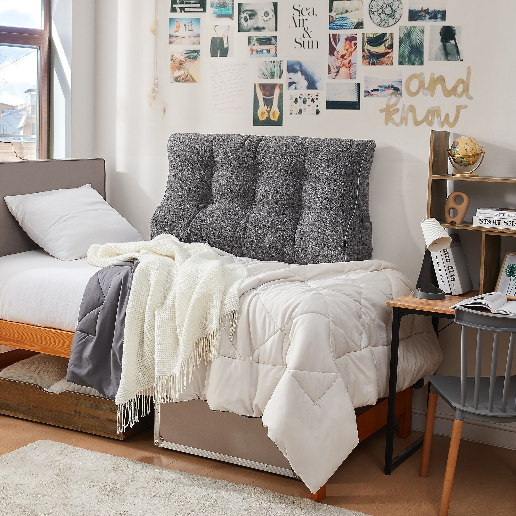 DormCo Rainha Polyester Backrest Rectangular Pillow Cover & Insert ...