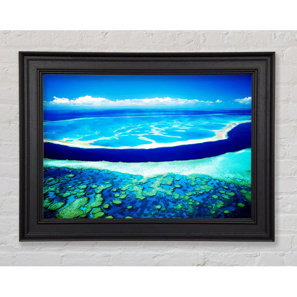 House of Hampton Ariel View Of The Turquoise Ocean Framed Print ...