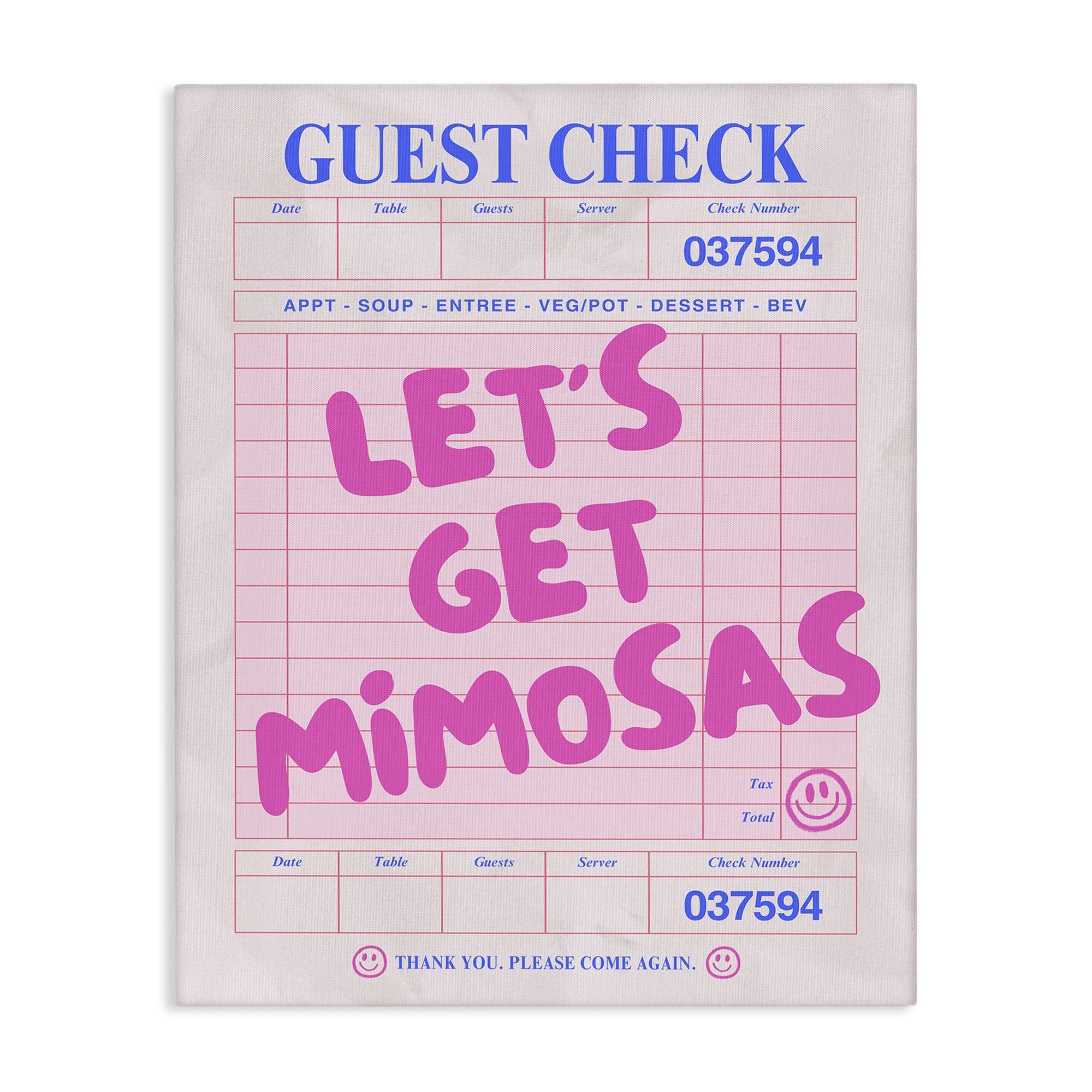Red Barrel Studio® Let's Get Mimosas Check Canvas Wall Art by House of ...