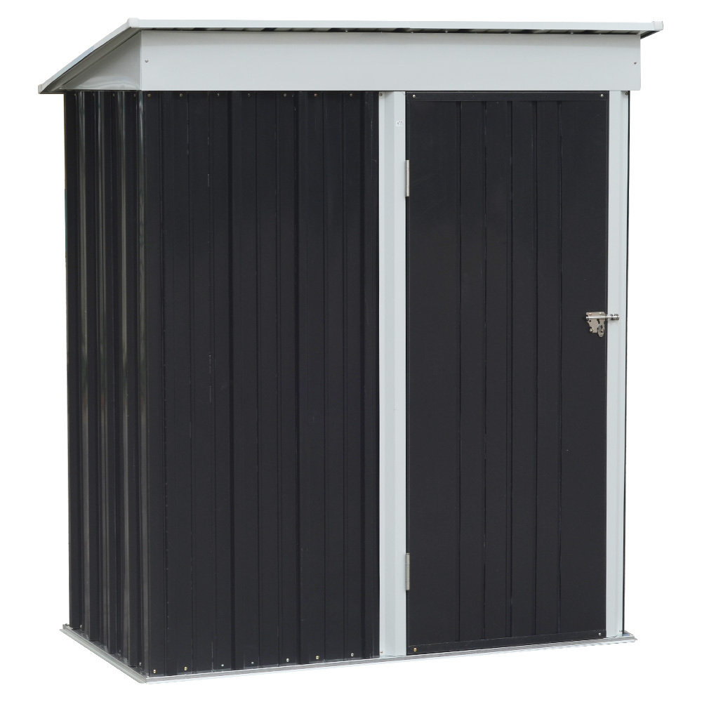 Garten Living Aundreya 5ft.W x 3ft. D Metal Pent Tool Shed & Reviews ...
