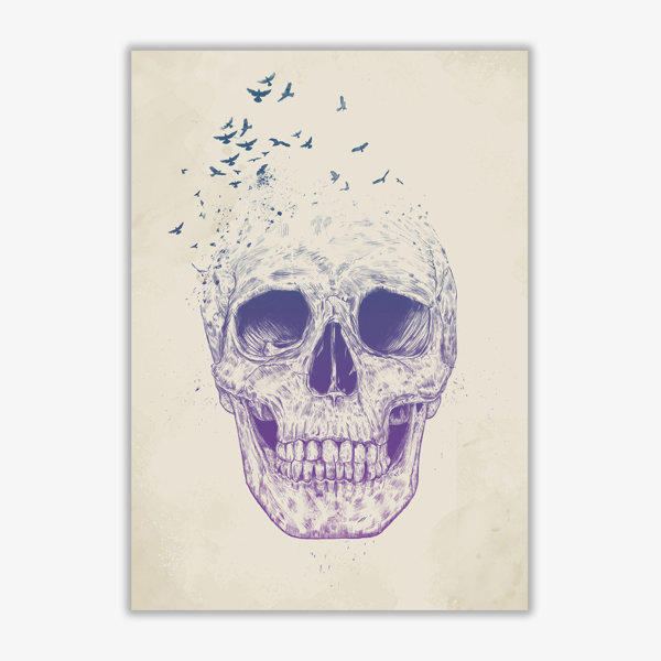 East Urban Home Let Them Fly Skull II by Mercedes Lopes Charro - Print ...
