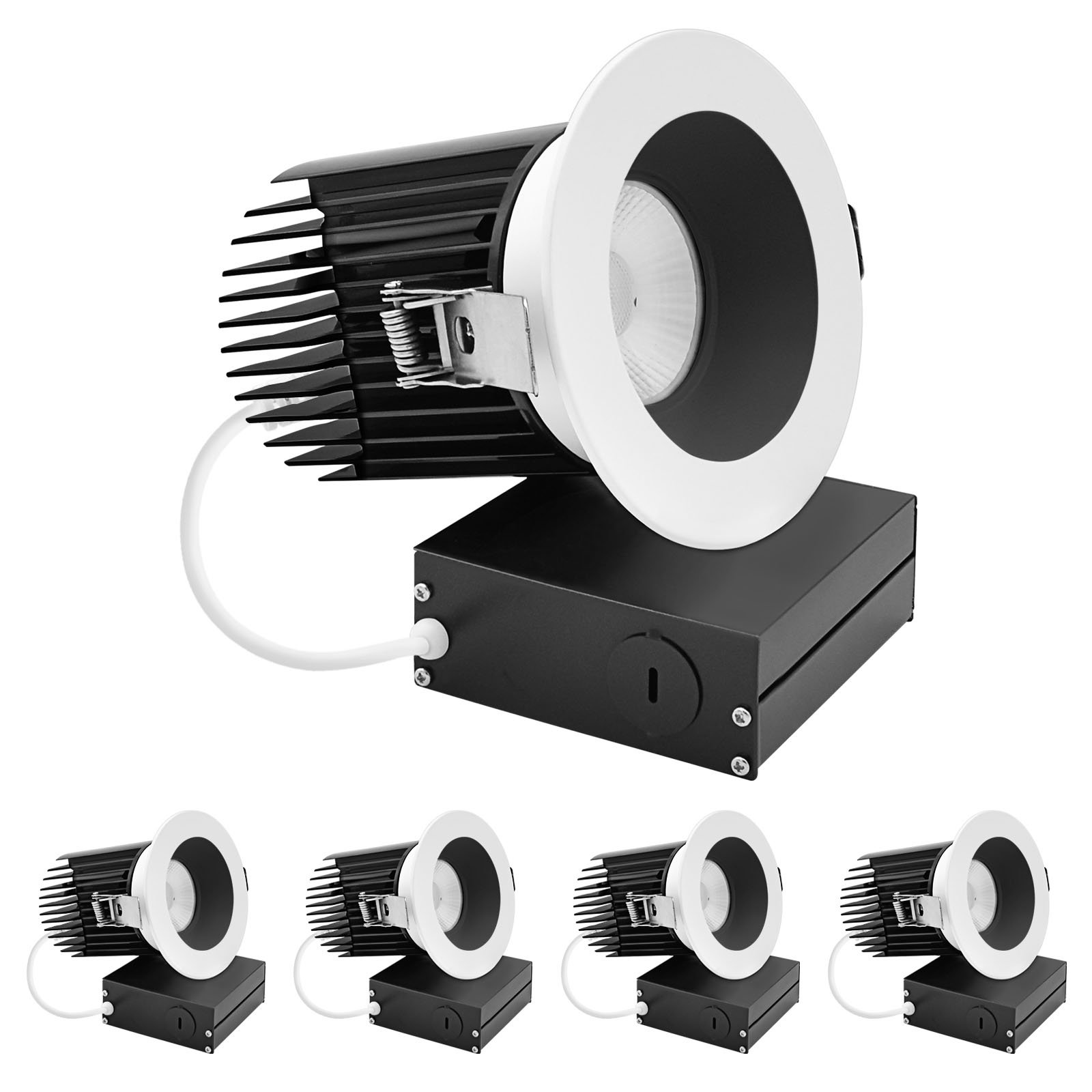 Luxrite 4" Led Recessed Light, Regressed Spotlight, 5cct, 38º, 22w ...