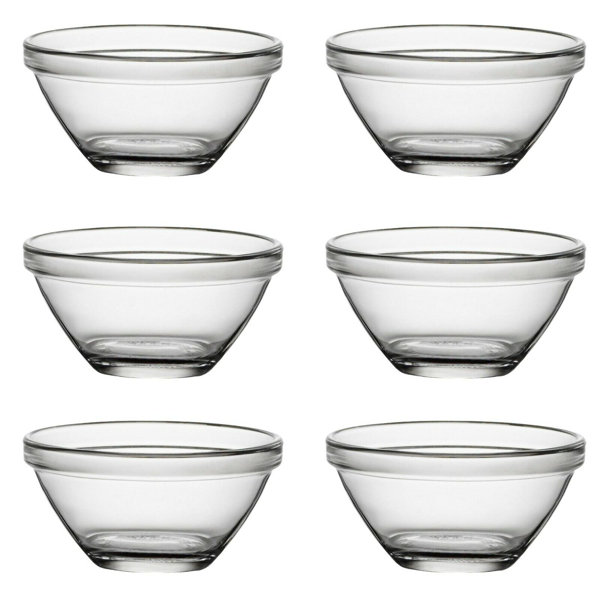 Bormioli Rocco 6Bormioli Pompei Stackable Glass Mini Small Bowls ...