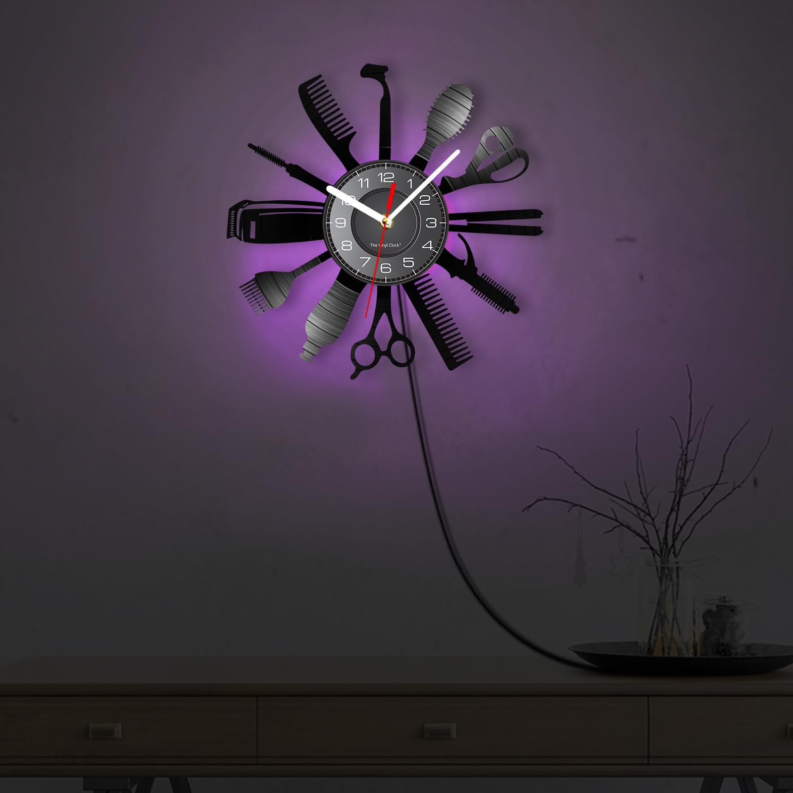 Ebern Designs Decorative Iron Style Bundy 11 Inch Silent Battery ...