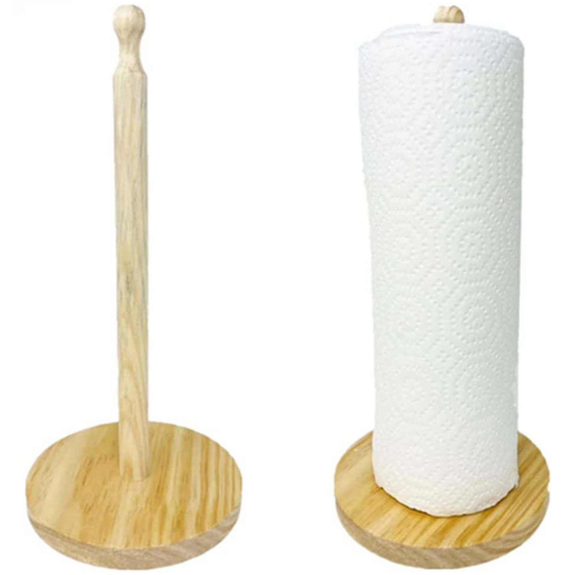 Red Barrel Studio 2 Pack Wooden Kitchen Paper Towel Holder, Dispenser ...