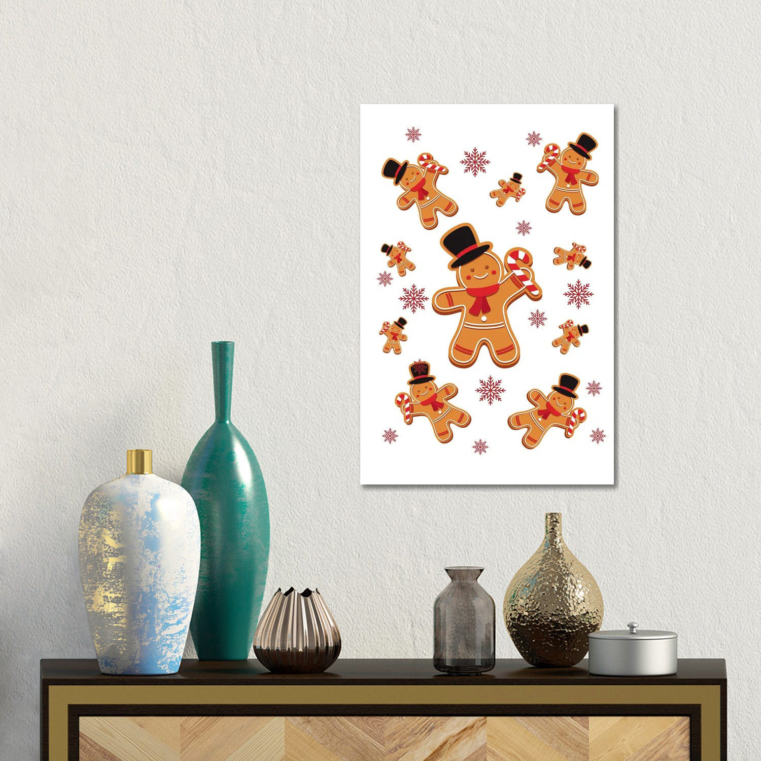 The Holiday Aisle® Gingerbread Wall Art - Wall Art Print - Framed ...