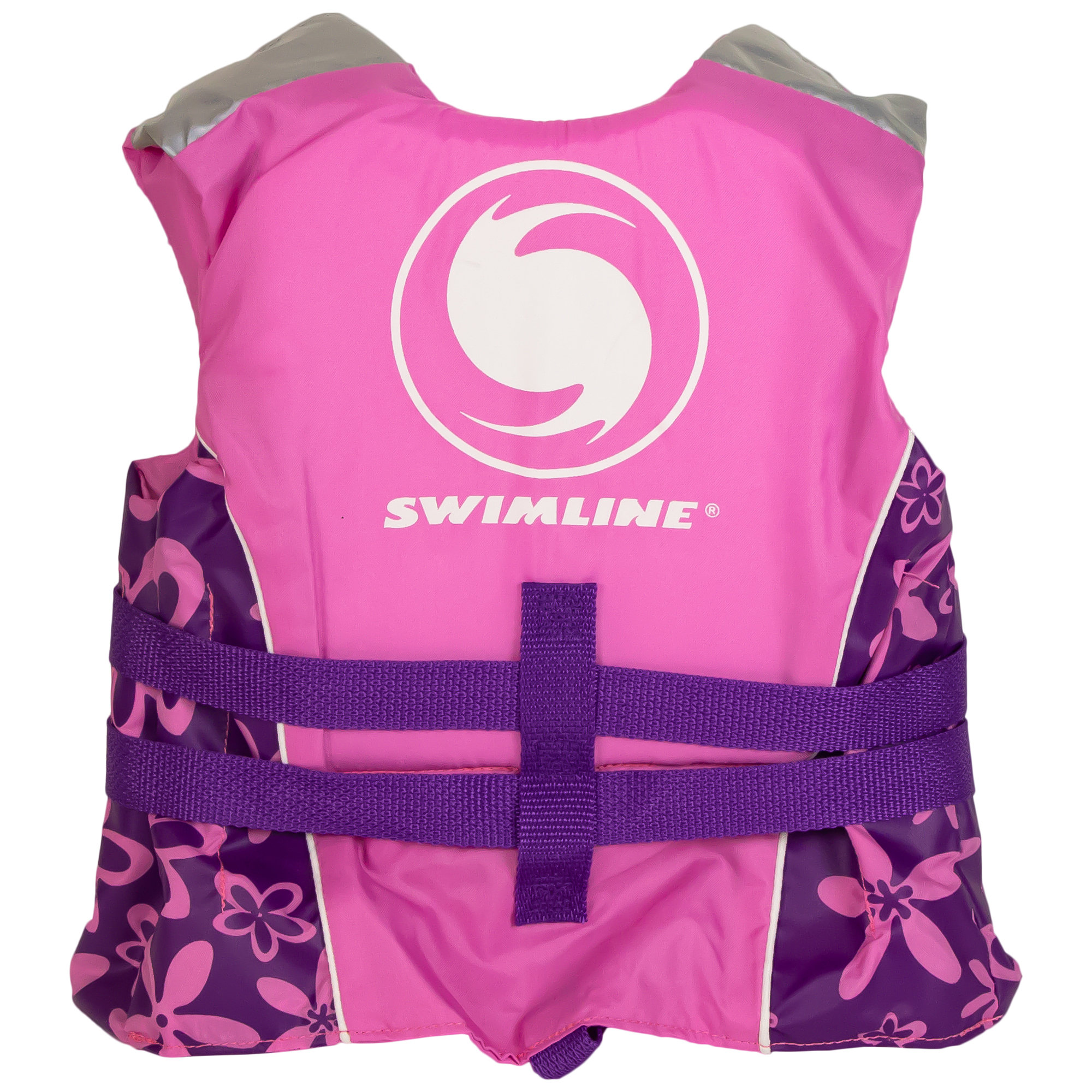 Pool Central Pink And Purple Floral Child Life Jacket Vest With Handle ...