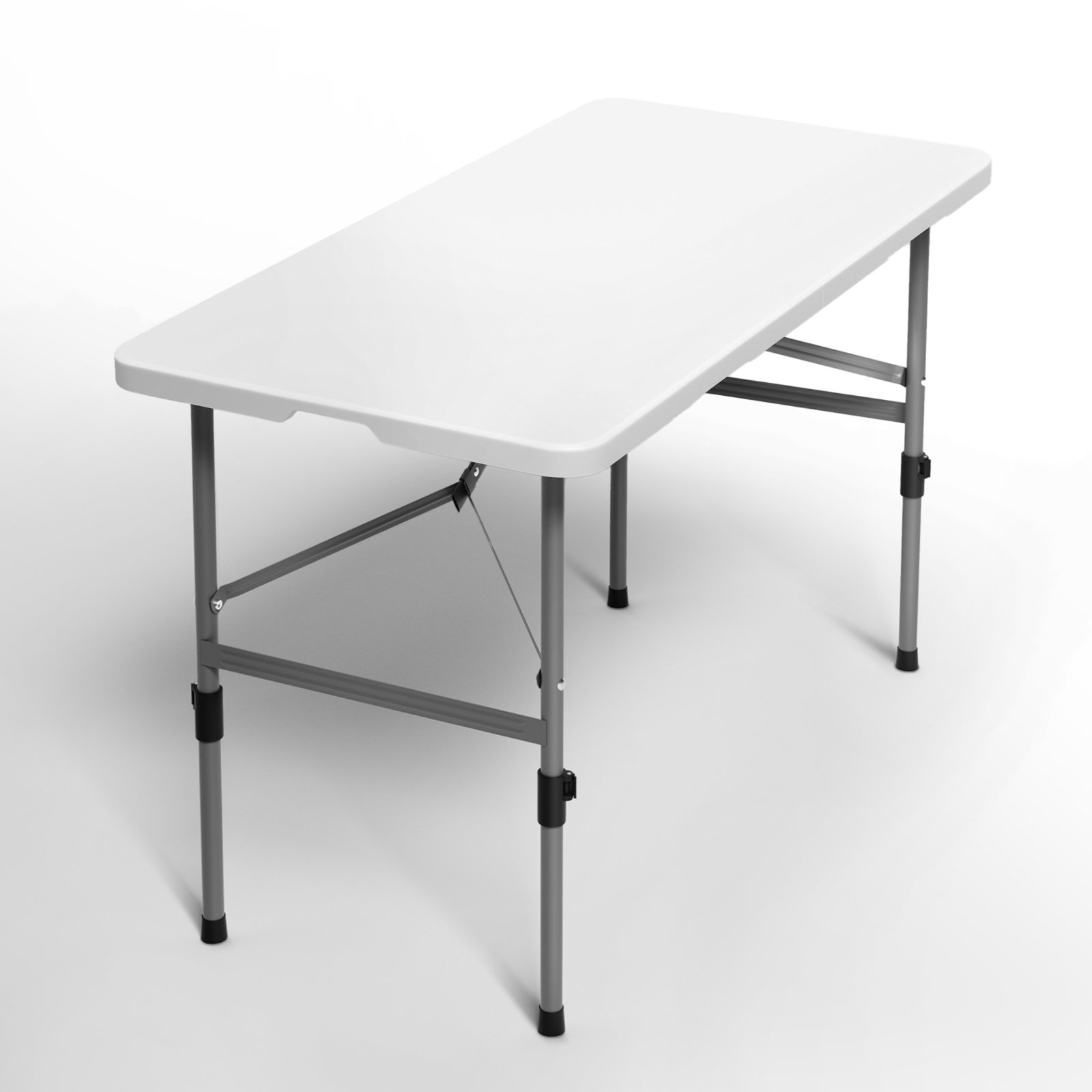 MoNiBloom 4Ft Folding Table Plastic Fold-In-Half Utility Table Indoor ...