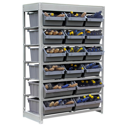 Rebrilliant Junko 33 W x 15 D x 36 H Garage Storage Bin Rack System ...