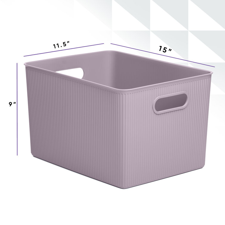 Superio Ribbed Plastic Basket | Wayfair