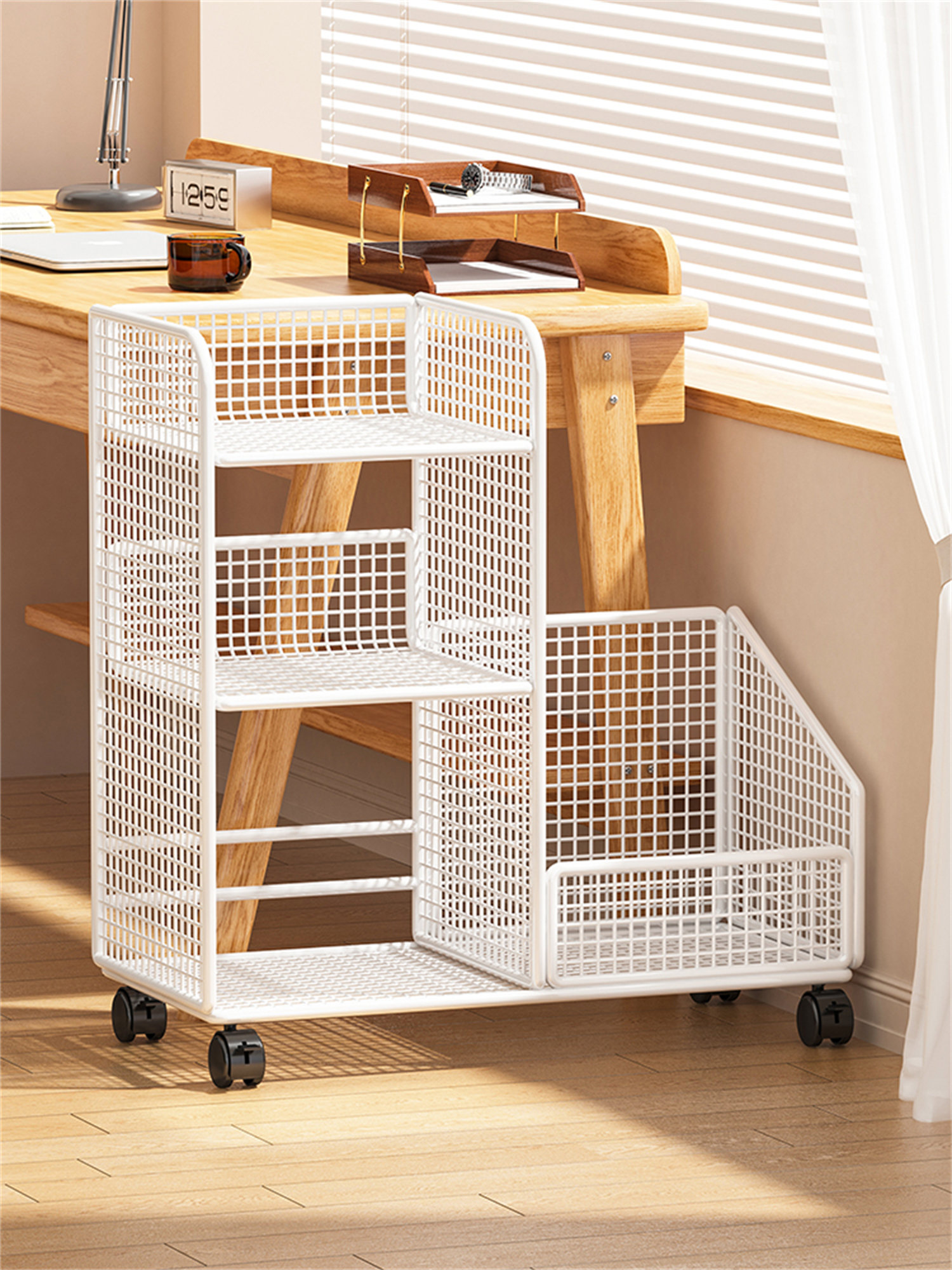 21 Tech Solutions Office Desk File Storage Rack, Office Desk File ...