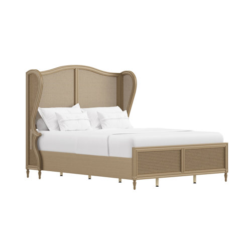 Birch Lane™ Gia Cane Wingback Bed & Reviews | Wayfair