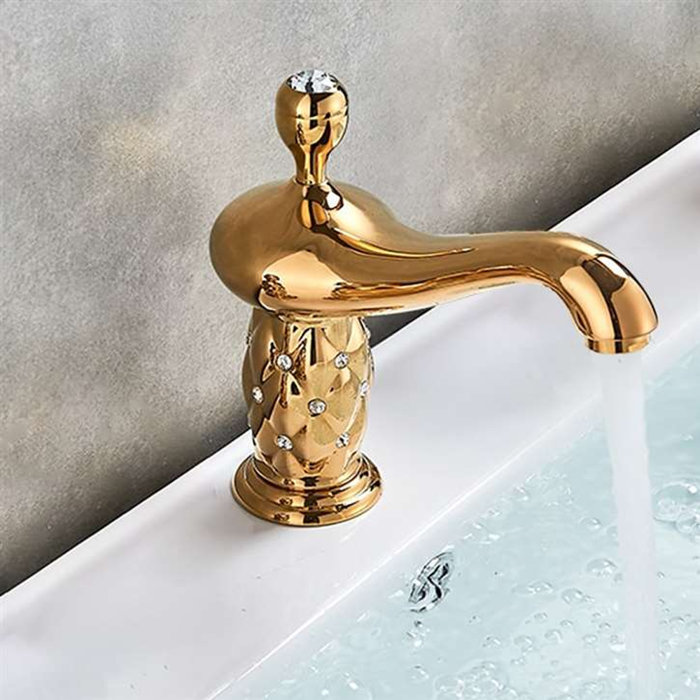 FontanaShowers Gold Commercial Automatic Motion Sensor Faucet Touchless ...