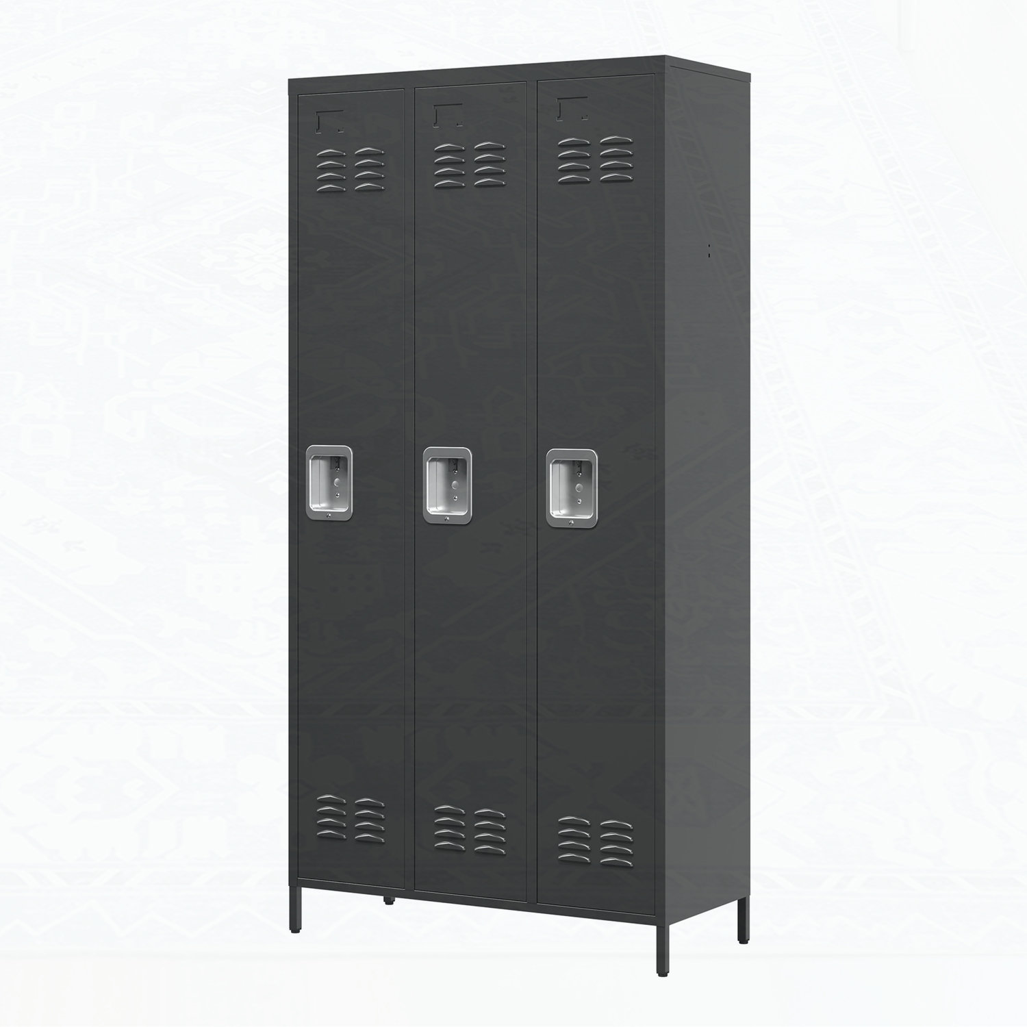 Williston Forge 3 Door Metal Lockers Cabinet With Lock | Wayfair