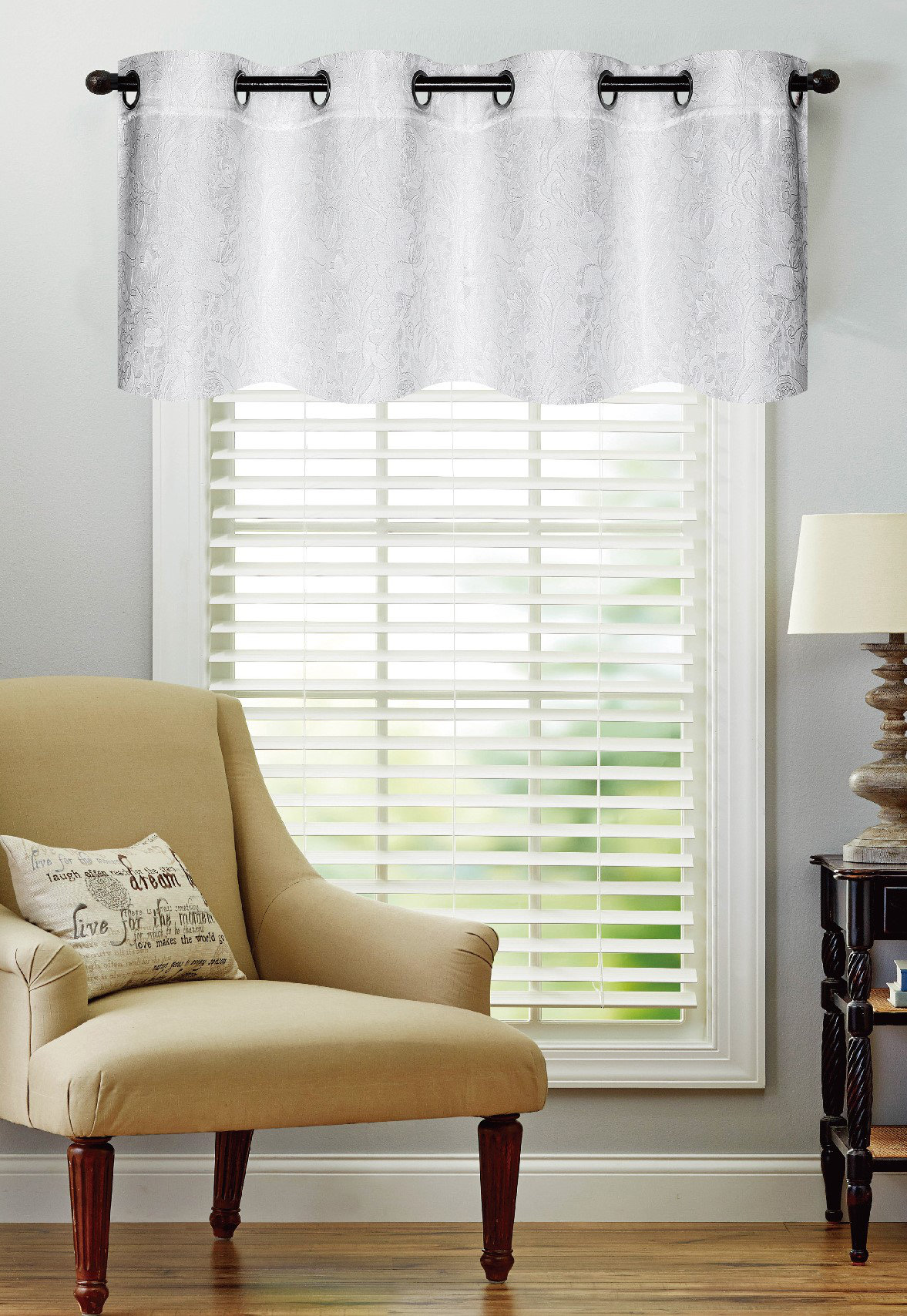 Princess Floral Tailored 54'' Window Valance - Wayfair Canada