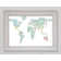 Rosalind Wheeler Leafy World Map - Single Picture Frame Art Prints ...