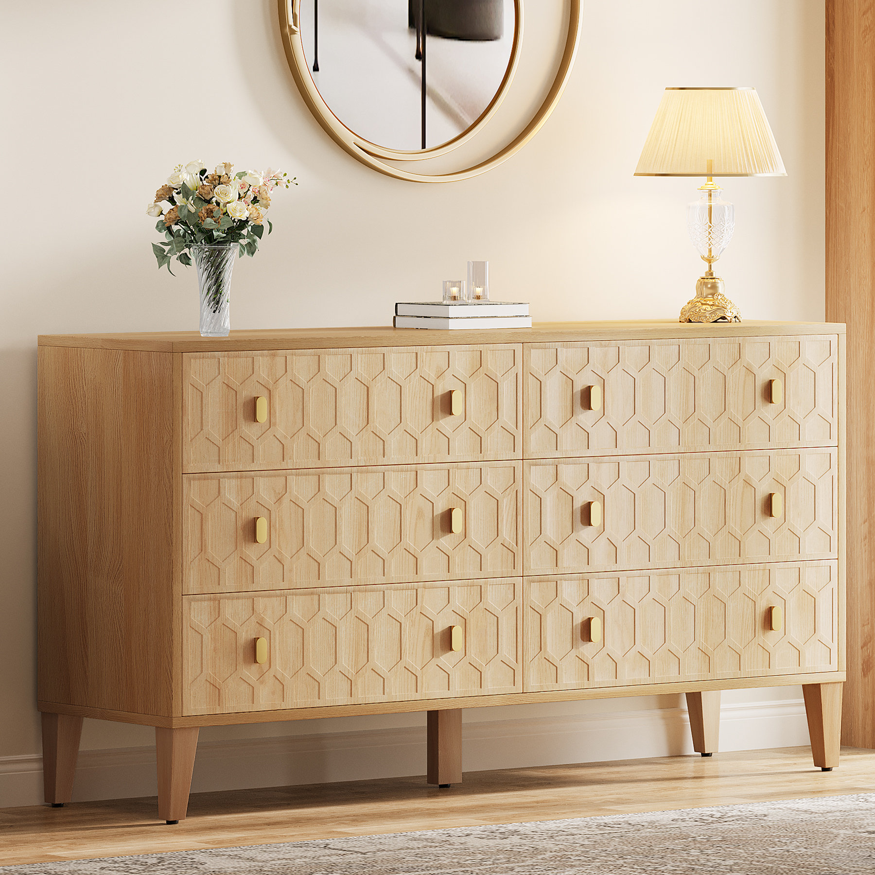 Union Rustic Layanni 6 - Drawer Dresser | Wayfair