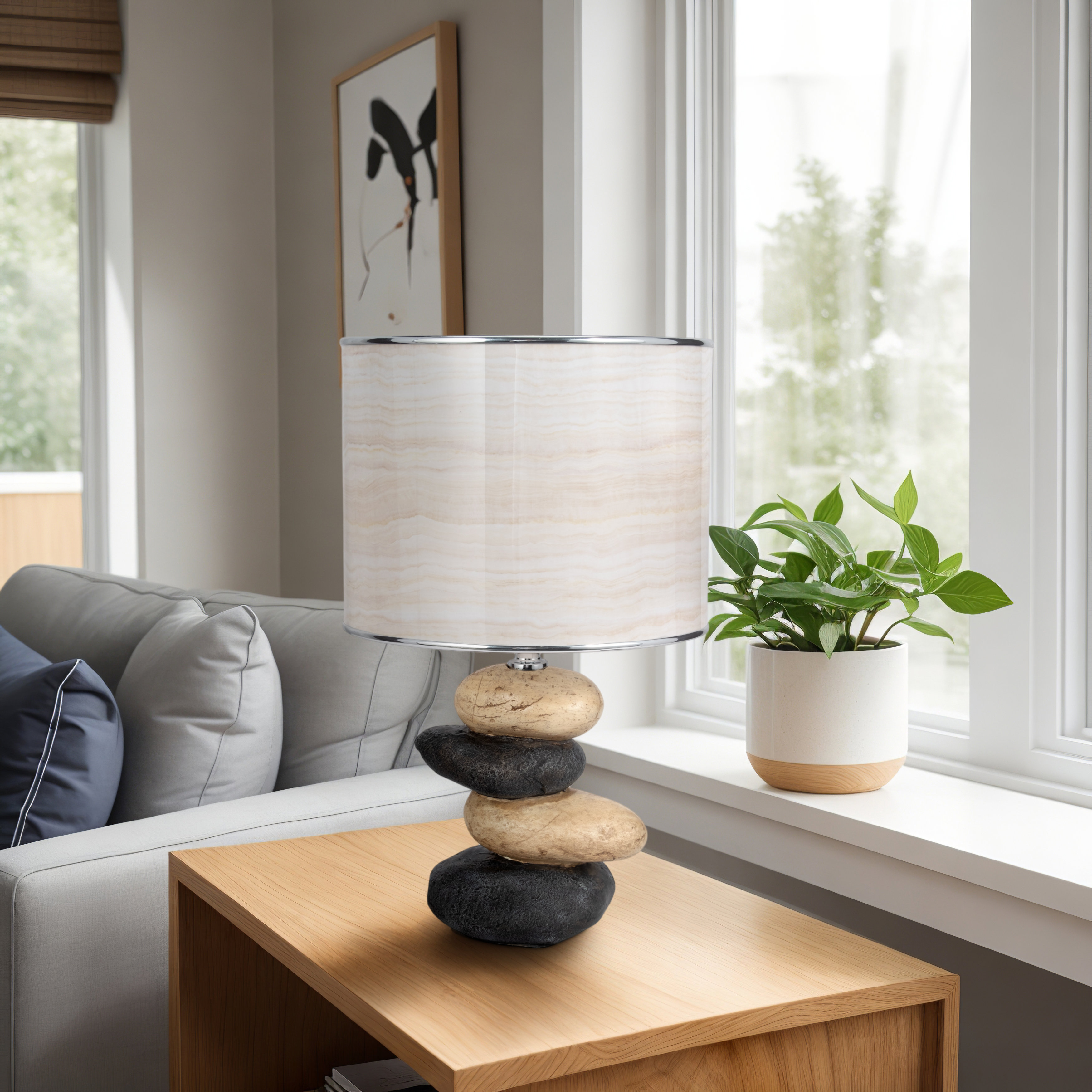 Foundry Select Lenny 22" Stacked Rocks Resin Table Lamp & Reviews ...