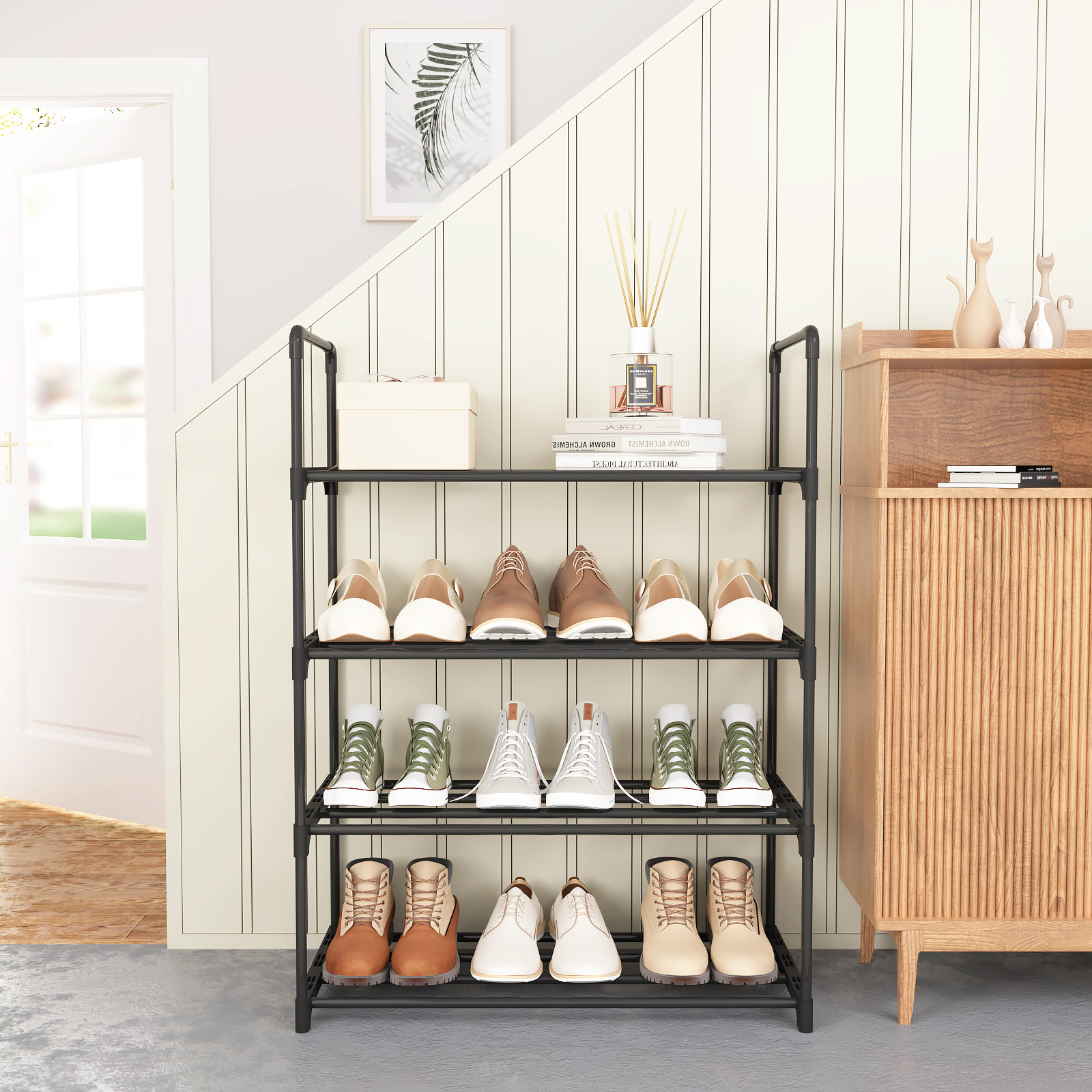 Ebern Designs 15-20 Pairs Large-Capacity Shoe Racks With Adjustable ...