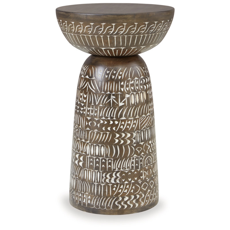 Dakota Fields Daysia Solid Wood Pedestal End Table | Wayfair