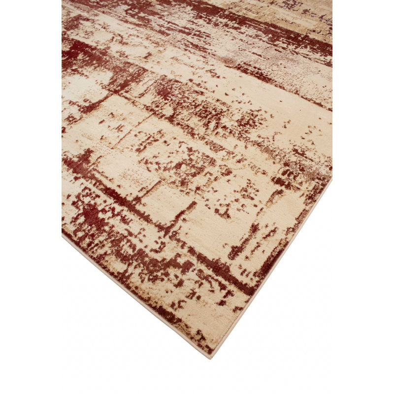 17 Stories Kelson Performance Red/Beige Rug & Reviews | Wayfair