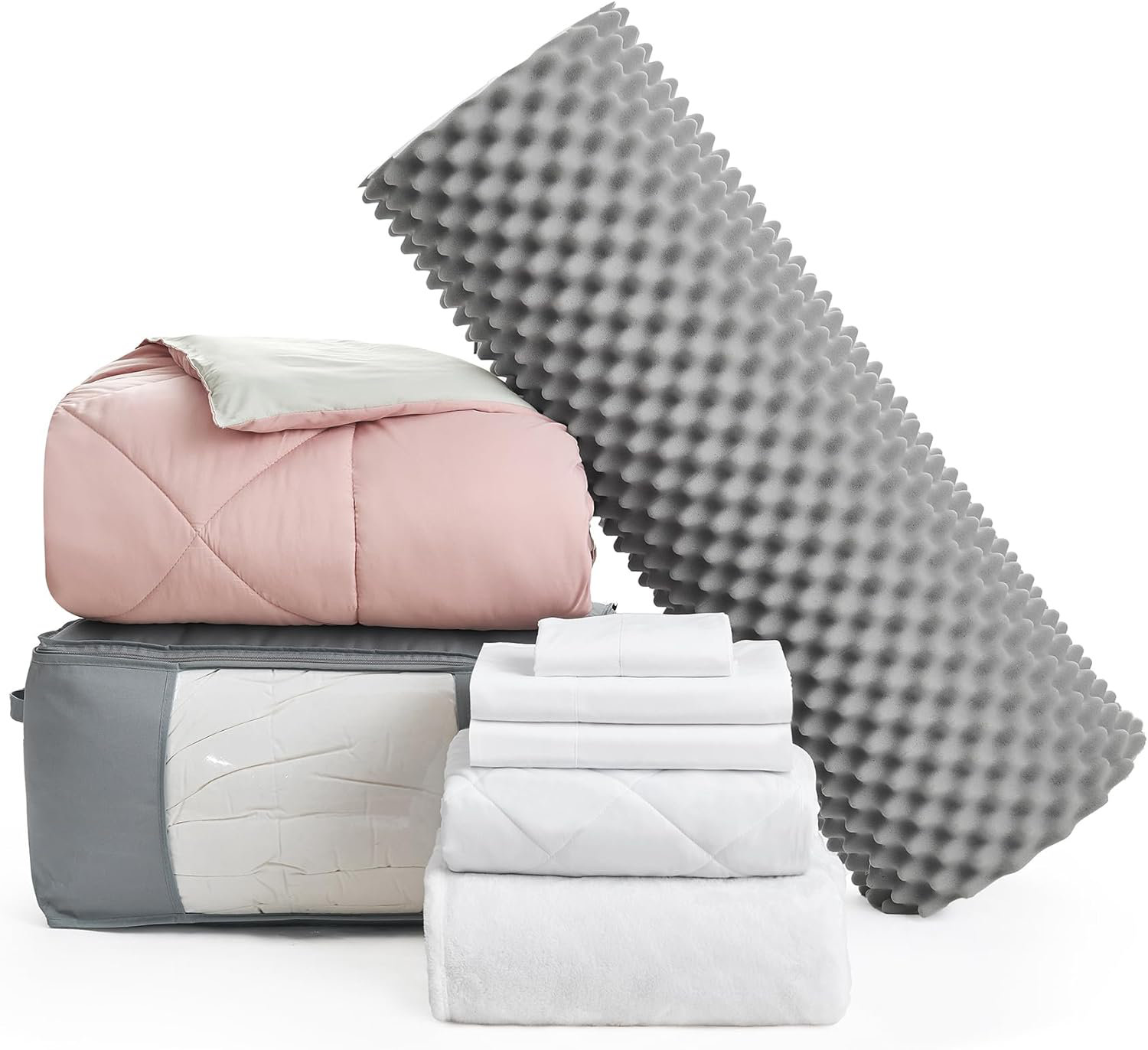 DormCo Packs Twin XL College Bedding Package Basic Necessities Kit ...