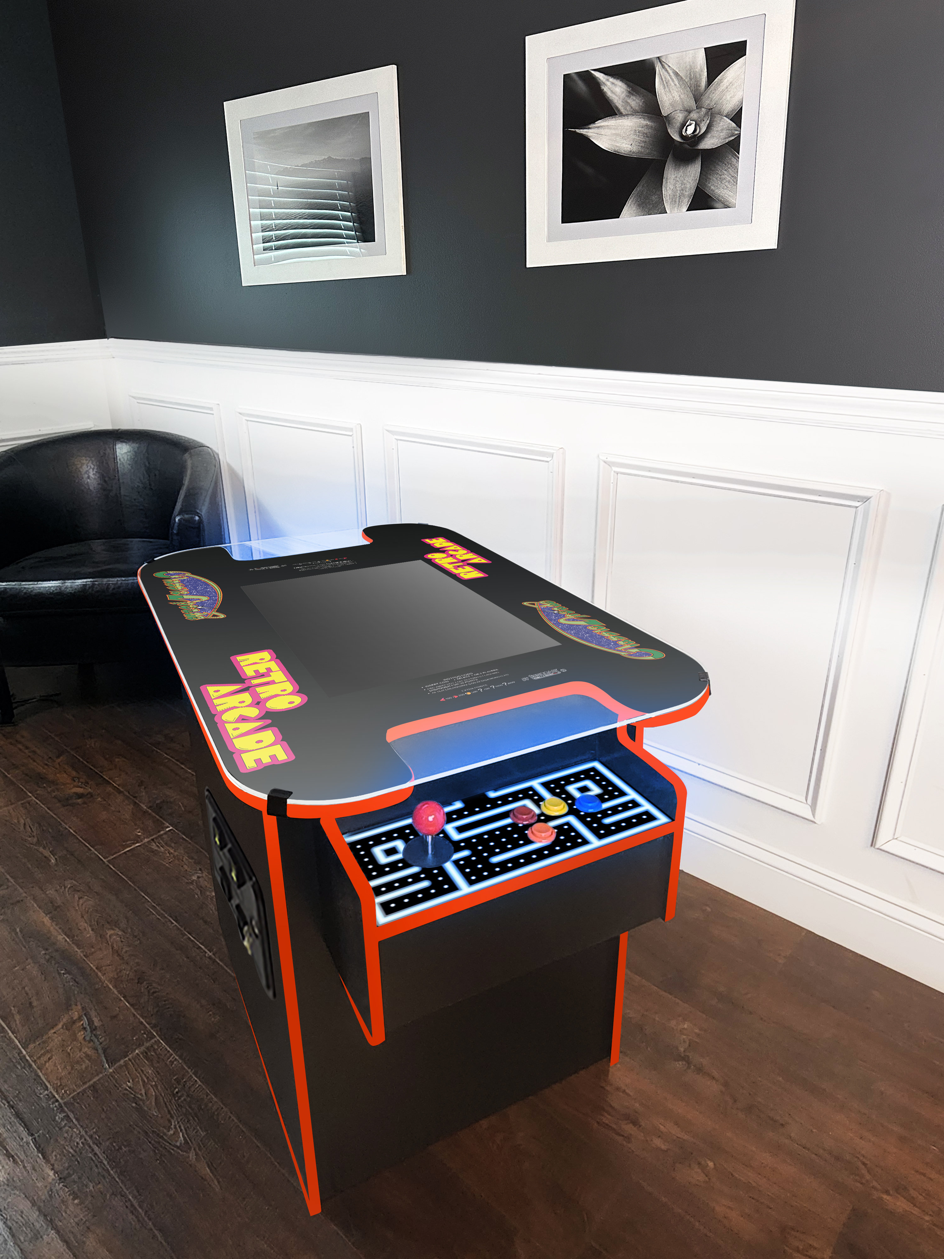 Suncoast Arcade Premium Cocktail Arcade Machine with 19" Monitor and 60 ...