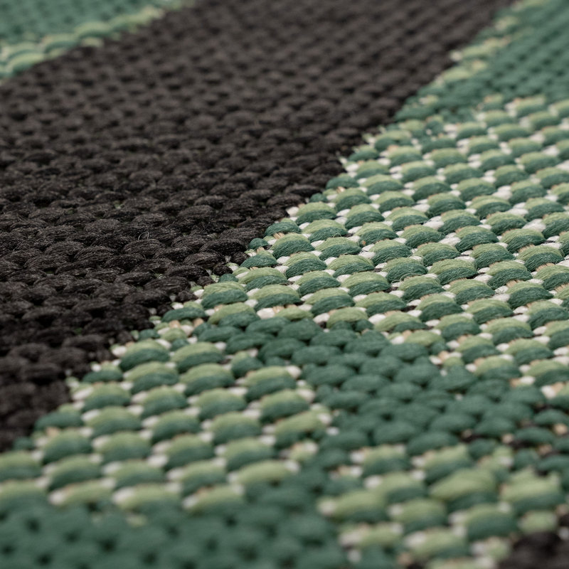 Bay Isle Home Sherika Flatweave Green/Black Indoor/Outdoor Rug ...