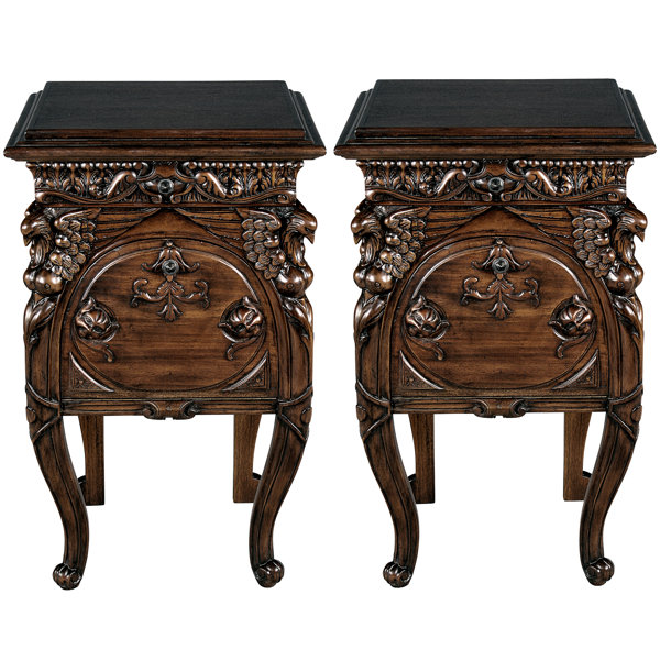 Design Toscano Falconcrest 31'' Tall End Table Set with Storage ...
