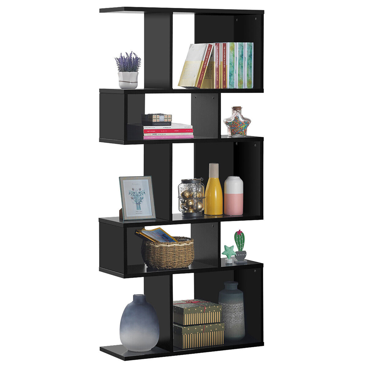 Ebern Designs Wiltraud Geometric Bookcase | Wayfair