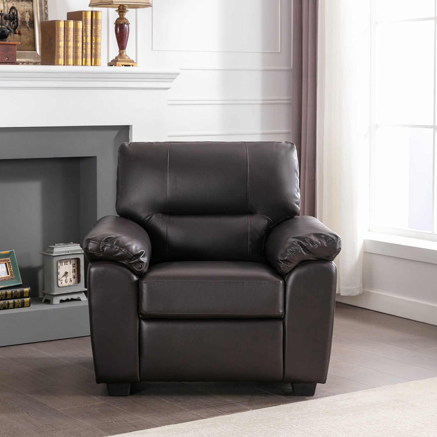 Winston Porter Gottfried Vegan Leather Club Chair & Reviews | Wayfair
