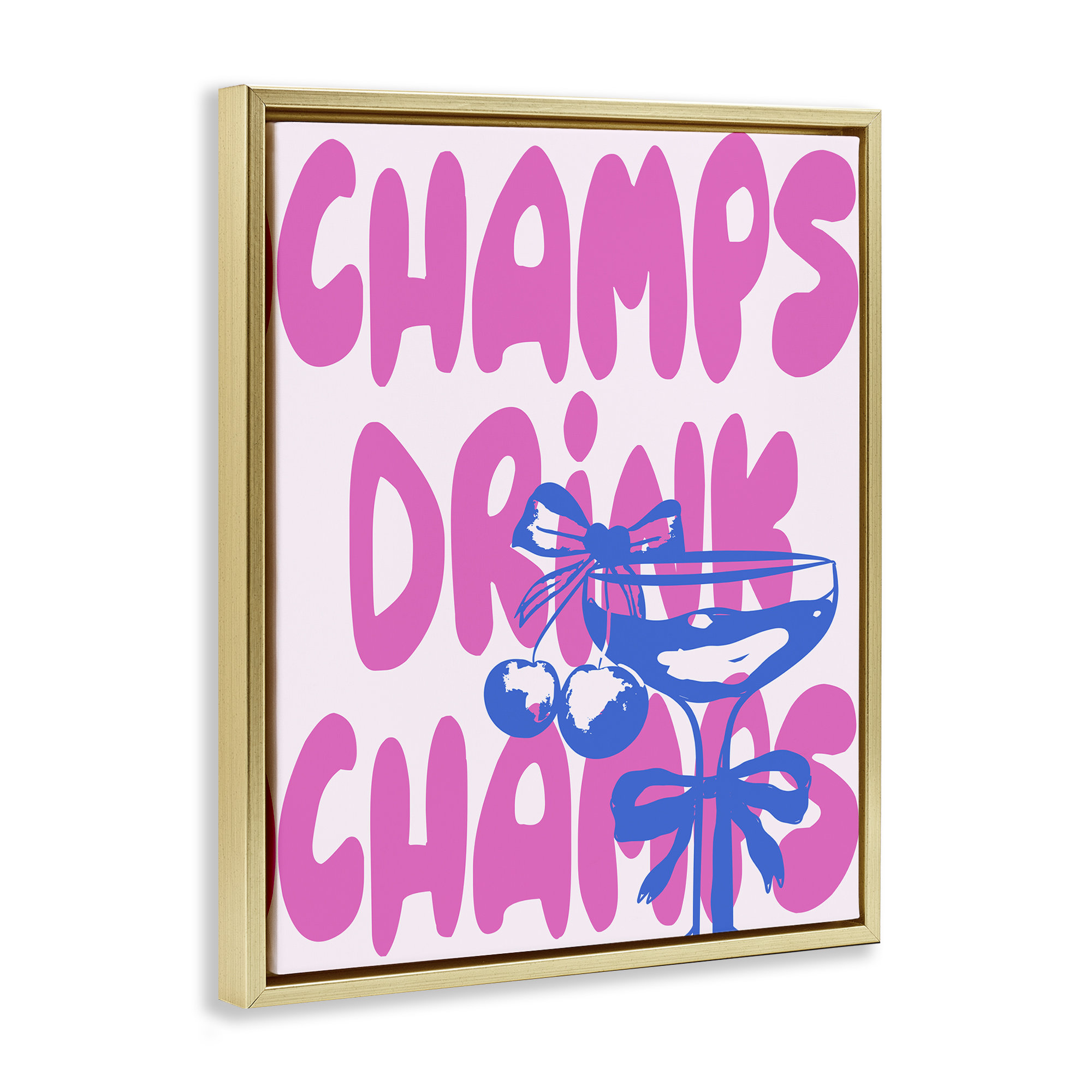 Mercer41 Champs Drink Champagne Floating Frame, design by House of Lulu ...