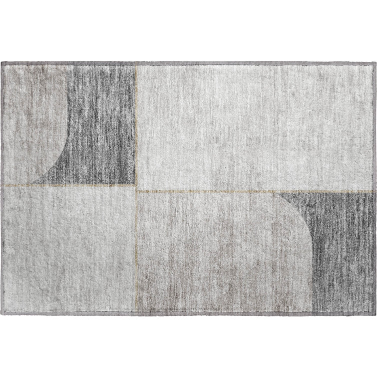 Bungalow Rose Premium Machine Washable Prisco Taupe Rug | Wayfair