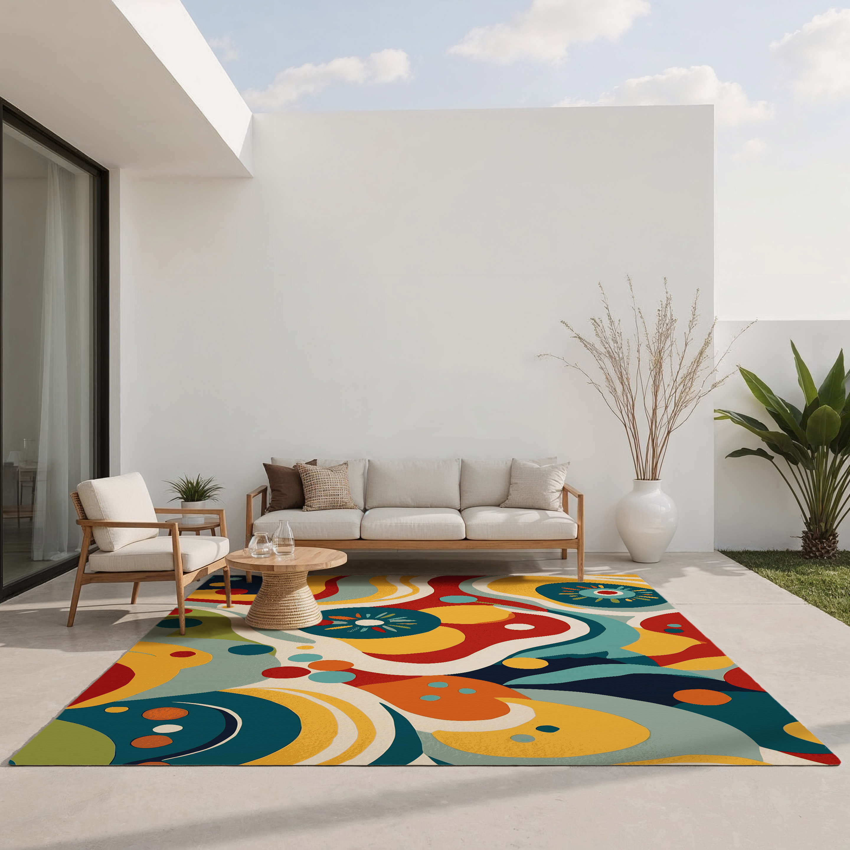 Wrought Studio™ Snazzy Plus Flex Indoor And Outdoor Area Rug | Wayfair