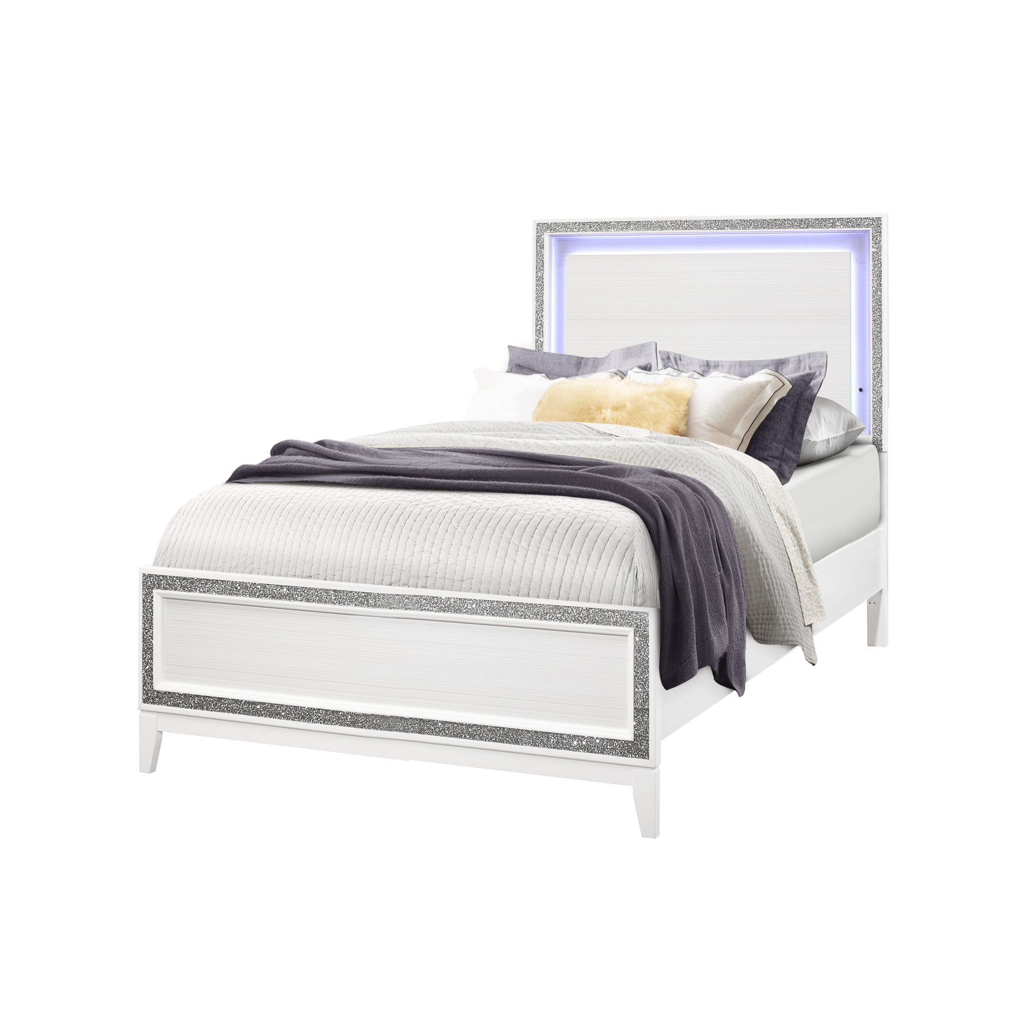 Lark Manor White Full Bed With Transitional Appeal And Fascinating ...