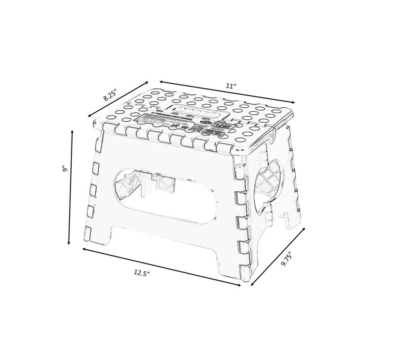 House 2 Home 1 - Step Plastic Folding Step Stool | Wayfair