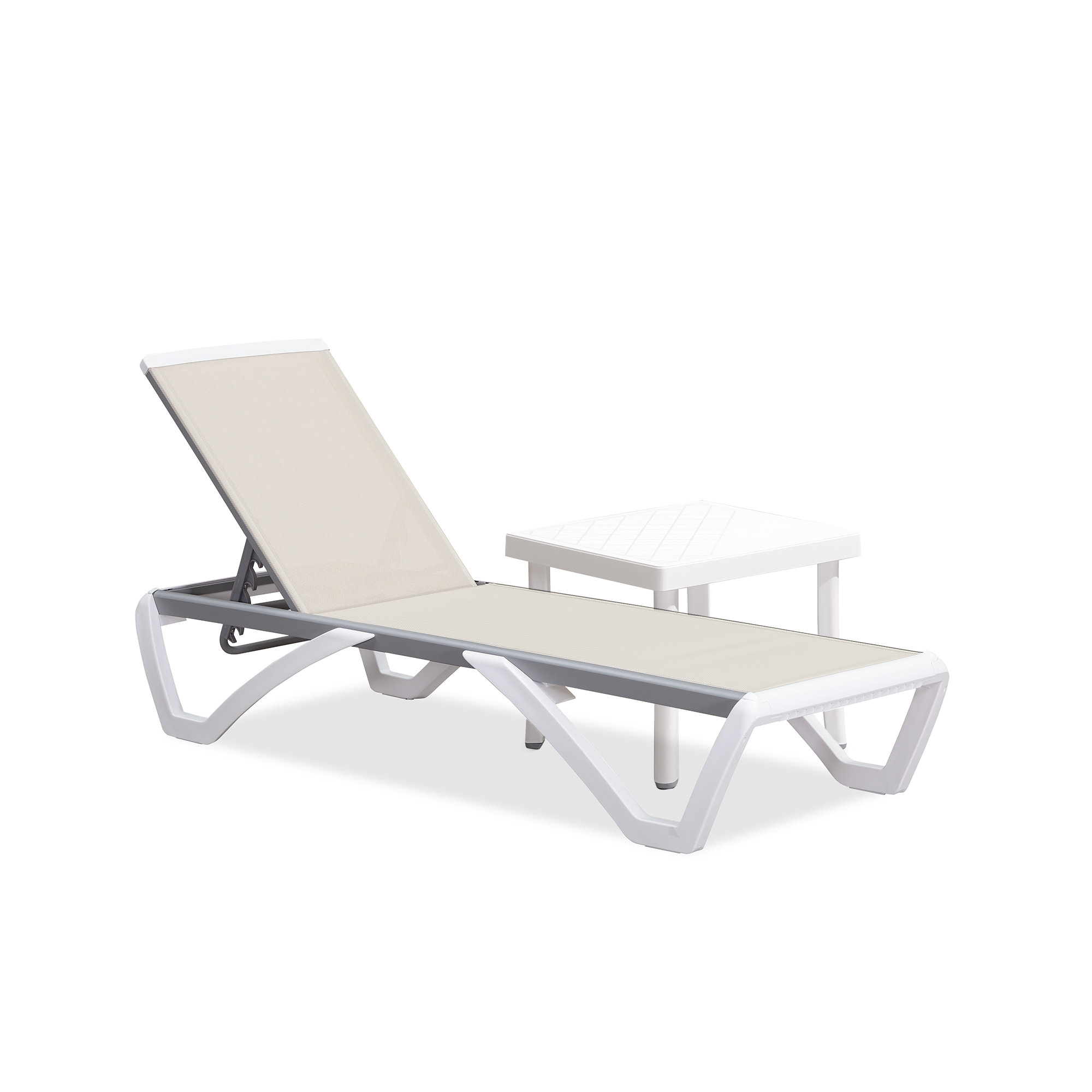 Arlmont & Co. Sendi Patio Chaise Lounge Chair Set Outside Aluminum ...