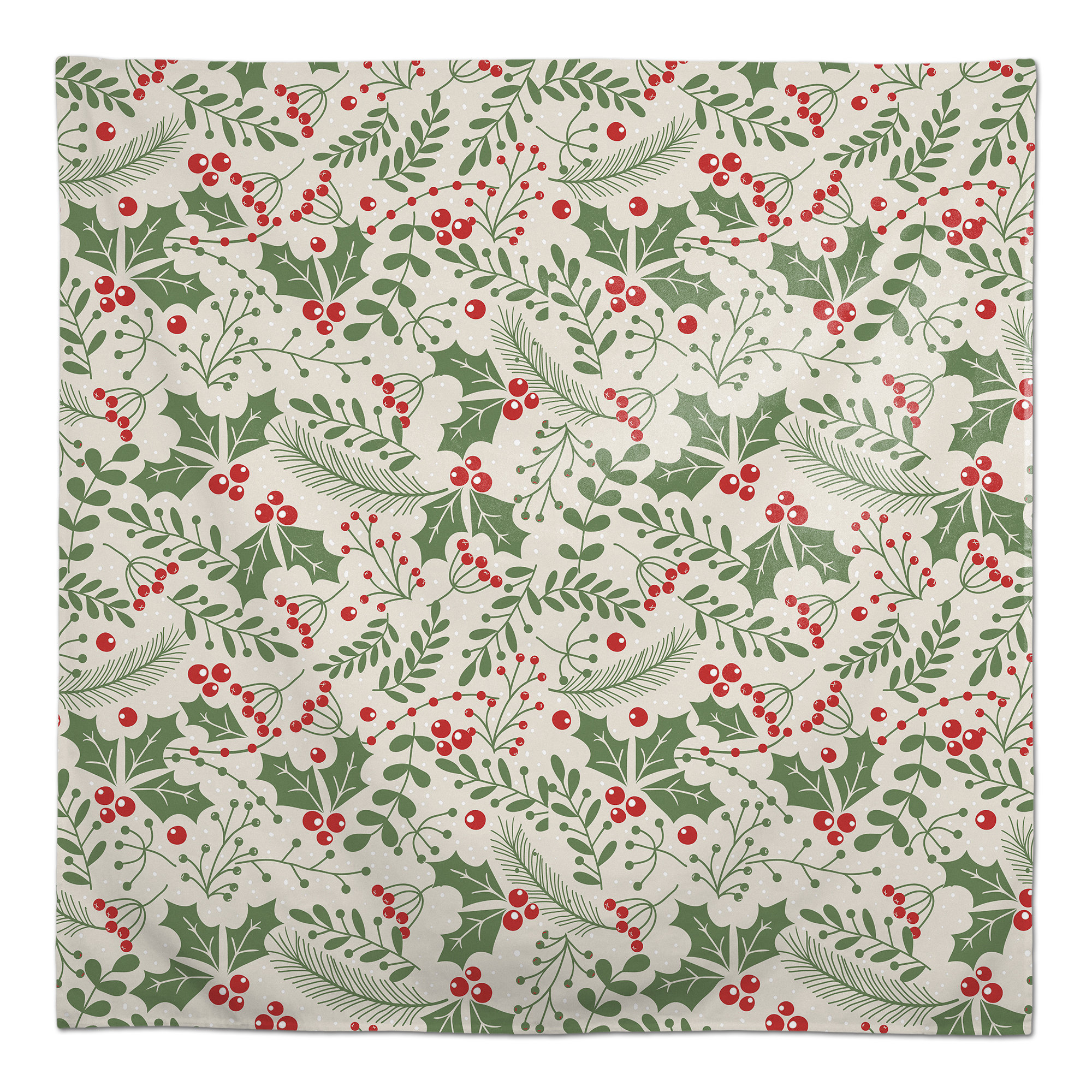 The Holiday Aisle® Daygn Floral Square Christmas Tablecloth | Wayfair